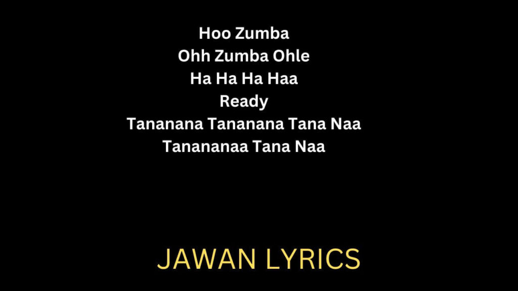 JAWAN LYRICS AMAZING SONG | Shah Rukh Khan | Nayanthara | Atlee ...